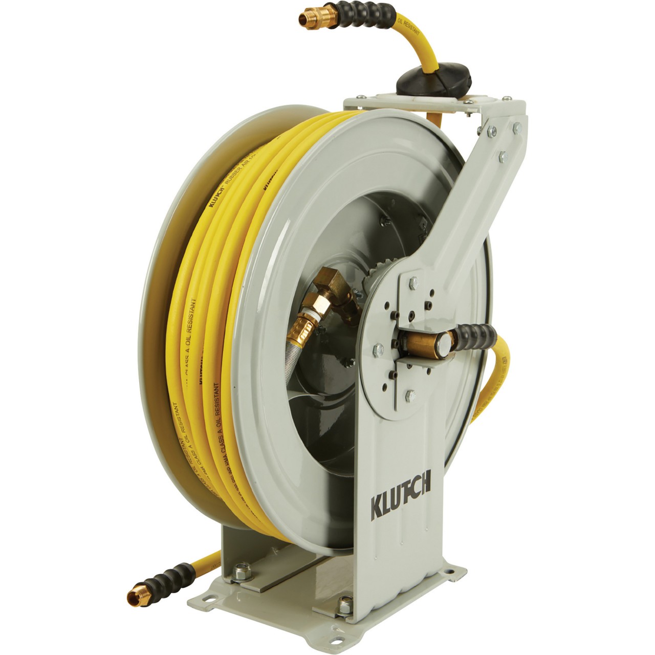 Air Hose Reel Klutch Heavy Duty Auto Rewind With 1/2in. x 50ft. Rubber ...